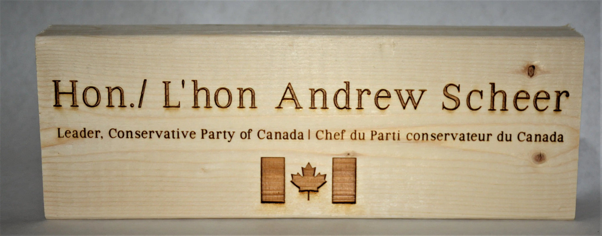 Home Products Desk Name Plate from 2X4 Spruce