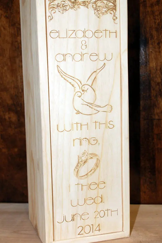 Pine Wine Boxes - Design 4 – Memories Made Custom